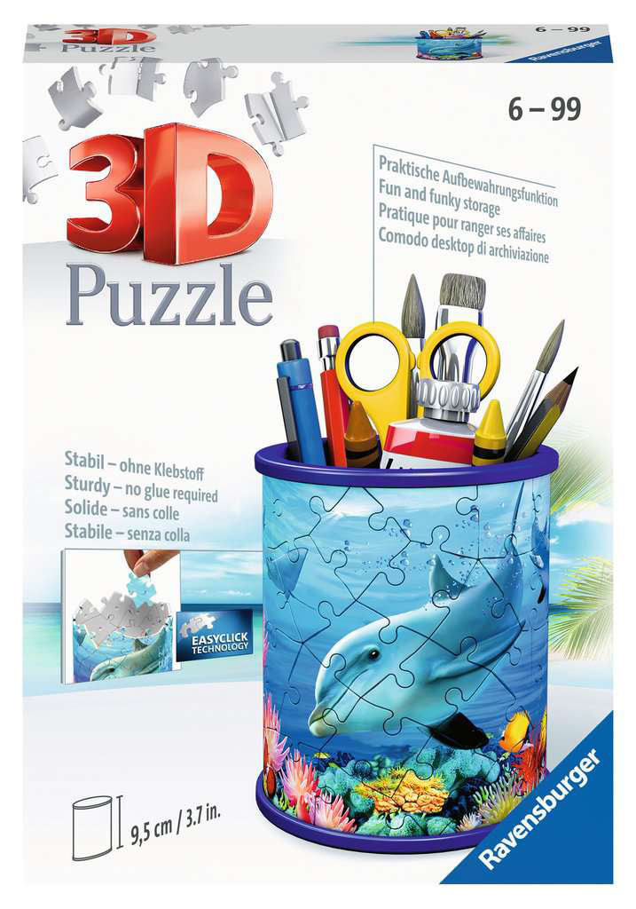 RAVENSBURGER 3D puzzle Kutija za olovke Podvodni svet - DELFIN RA11176