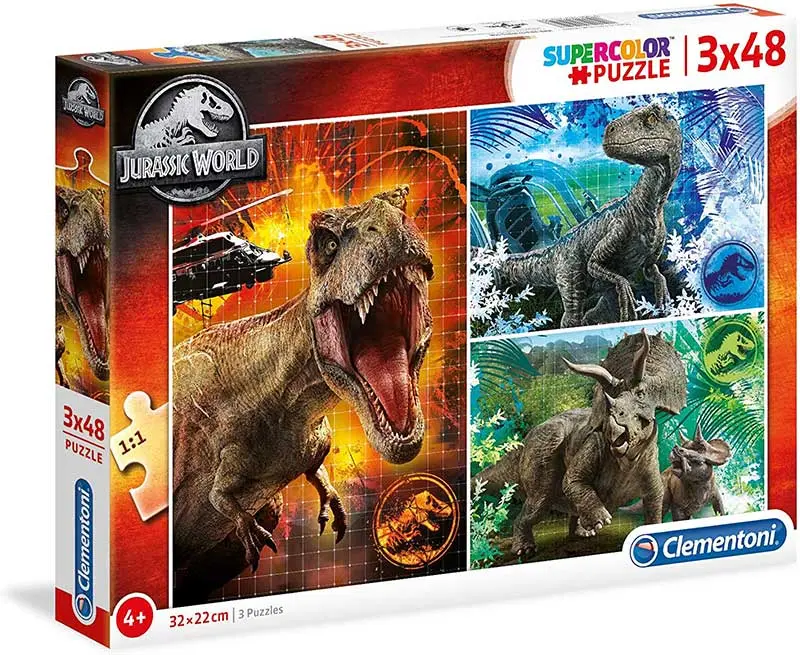 Puzzle slagalice 3x48 delova Dinosaurusi Jurassic World Clementoni 25250