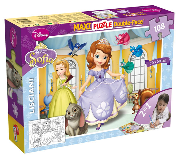 Lisciani Puzzle Maxi Disney Sofia Složi i oboji 2u1 108 delova 32095