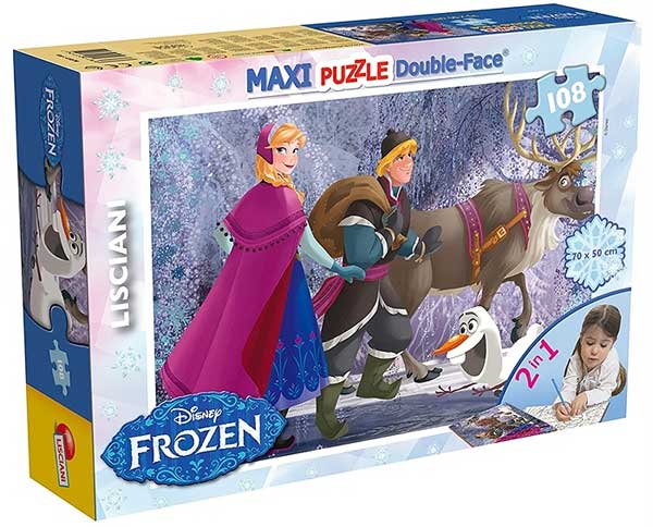 Lisciani Slagalica 1008 Delova Maxi Frozen 2u1 Složi i Oboji 31668