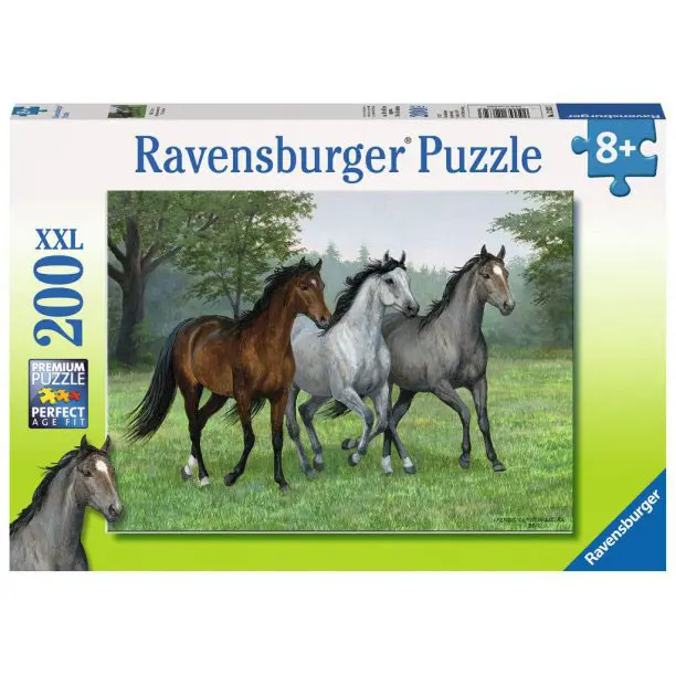 Ravensburger puzzle XXL - Životinje - Konji - Wild Trifecta 200 delova RA12632