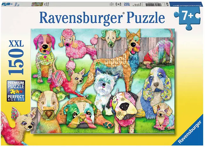 Ravensburger puzzle Dečije puzle - XXL - Životinje - Kučići - Pačvork kuce 150 delova RA10041