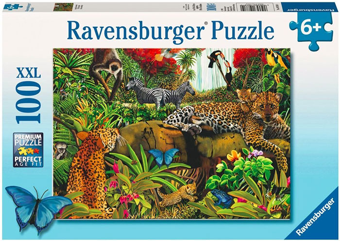 Ravensburger puzzle Dečije puzle - XXL - Životinje - Divlje životinje - Wild Jungle 100 delova RA10781
