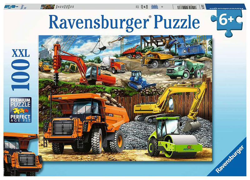 Ravensburger Slagalica 100 delova Građevinska vozila 12973