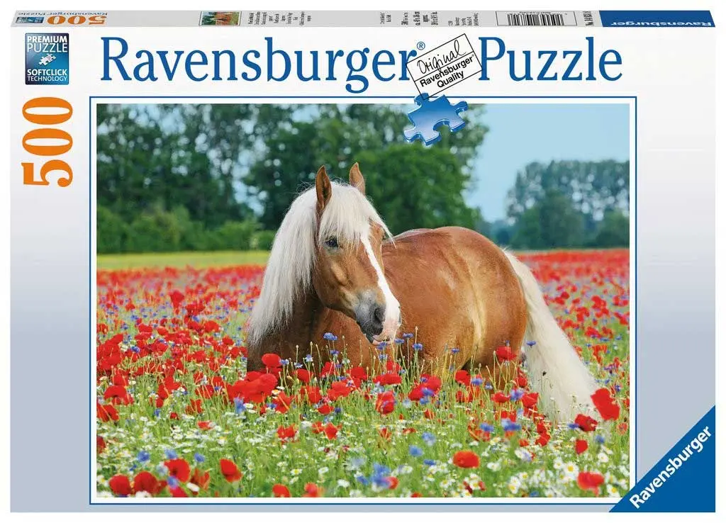 Ravensburger Puzzle 500 delova - Konj u polju maka 14831