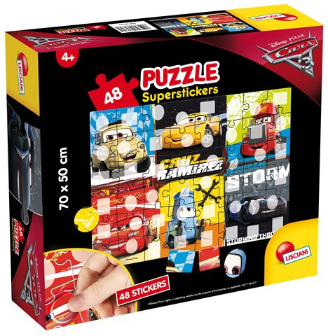 Lisciani Puzzle Cars 3 sa stikerima 36461