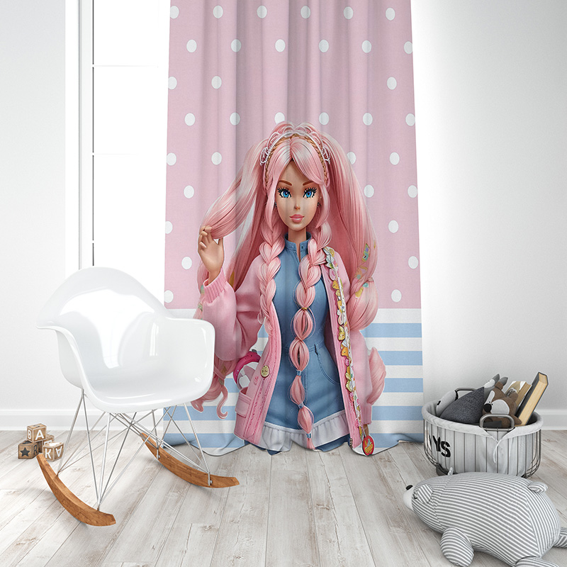 Dečiji draper (Jedno krilo) 140x250cm – D-074 – Barbie girl
