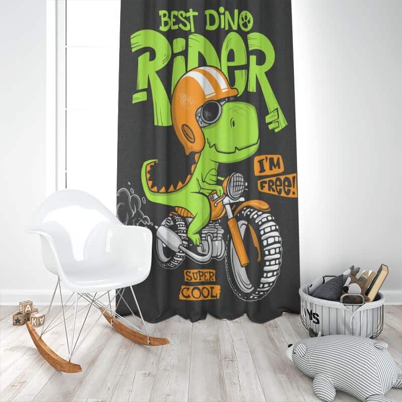 Dečiji draper Dino na motoru (Jedno krilo) – 140x250cm, D-034