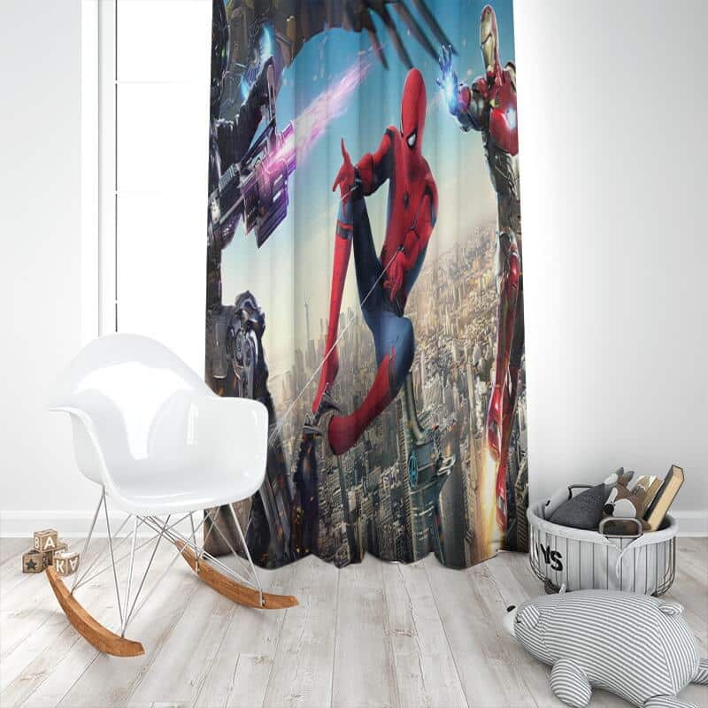 Dečiji draper Spiderman (Jedno krilo) – 140x250cm, D-046