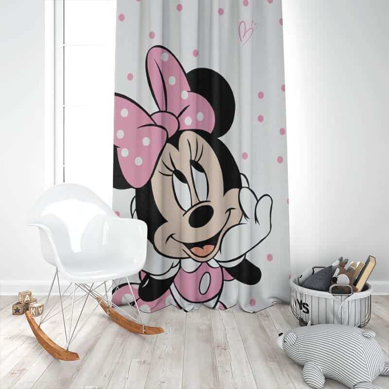 Dečiji draper Minnie beli (Jedno krilo) – 140x250cm, D-040