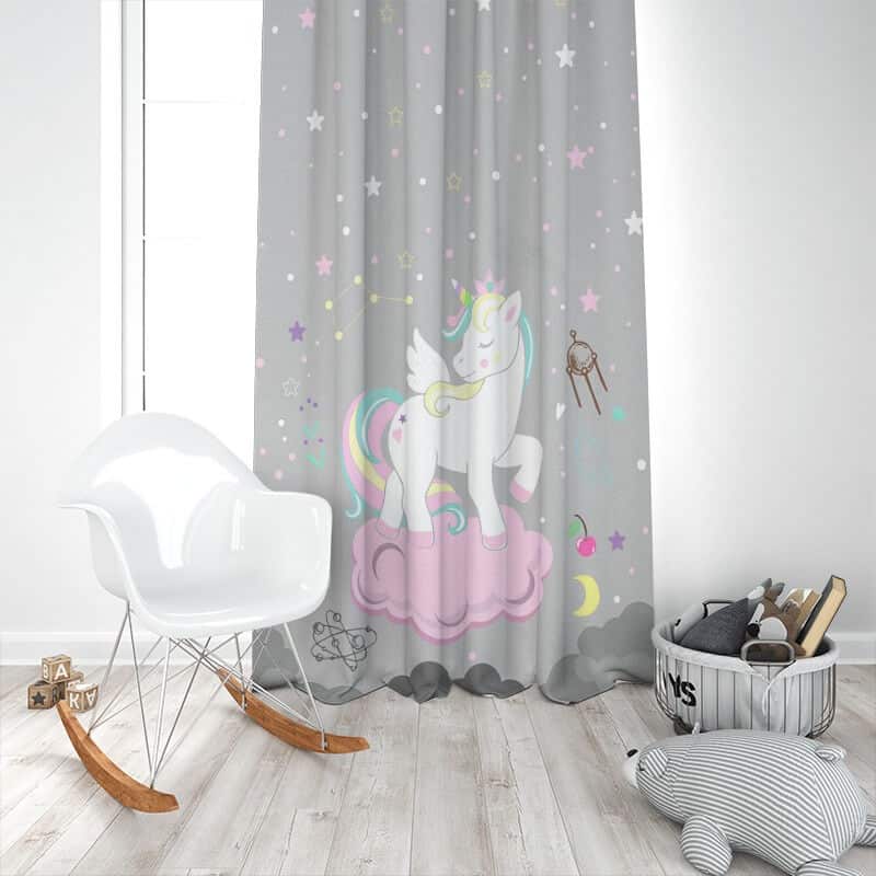 Dečiji draper Sweet Unicorn (Jedno krilo) – 140x250cm, D-045