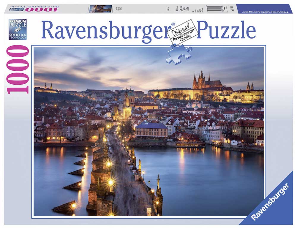 Puzzle Slagalica 1000 delova Prag noću Ravensburger 19740