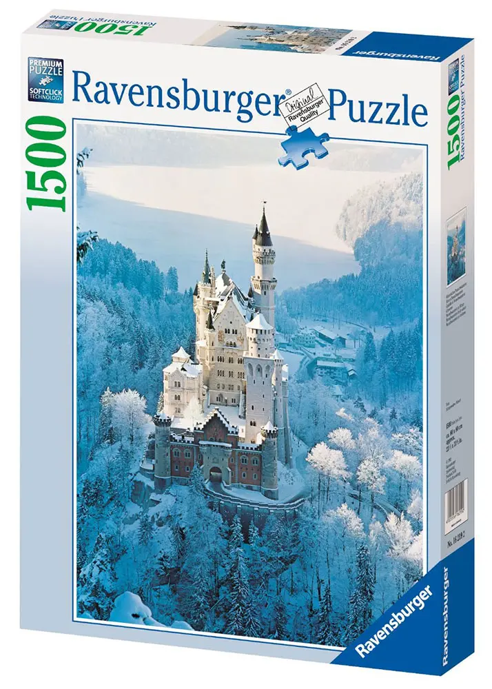 Ravensburger puzzle Nemačka - Zamak Nojšvanštajn u zimu 1500 delova