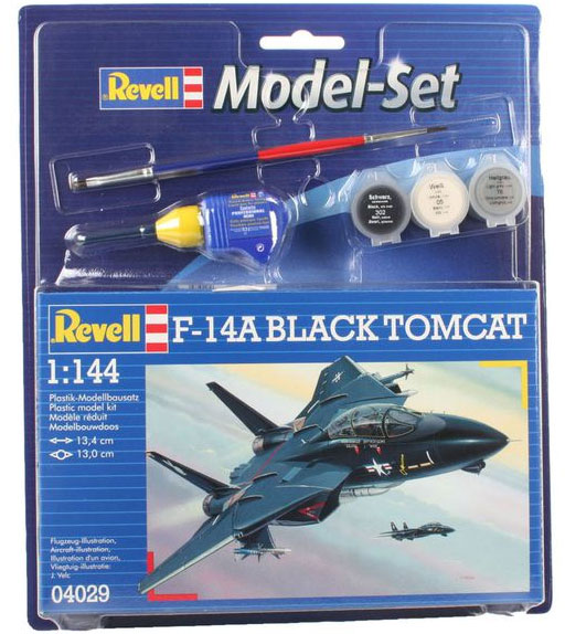 Revell maketa aviona sa priborom Model Set F-14A Black Tomcat RV64029/5006