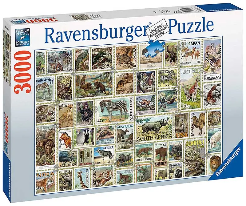 Ravensburger Slagalica 3000 delova - Poštanske marke sa životinjama 17079
