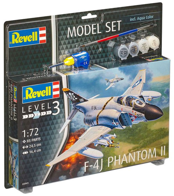 Revell maketa aviona sa priborom Model Set F-4J Phantom II RV63941/5008