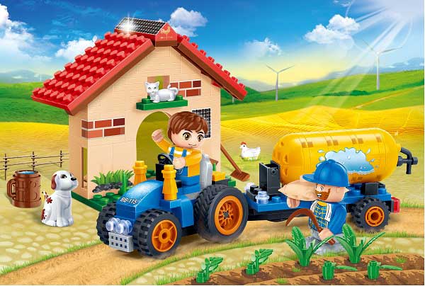 BanBao EcoFarm kocke Traktor sa cisternom 8582