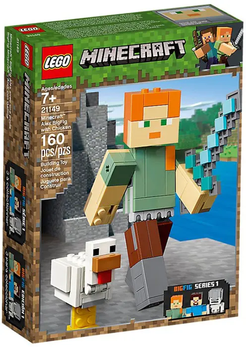 LEGO® Kocke Minecraft - Velika figura Aleksa sa piletom 21149