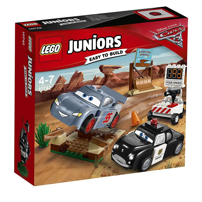 LEGO Juniors kocke Disney PIXAR Cars 3 - Willys Butte Speed Training - Vili Butov trening brzine 95 delova 10742