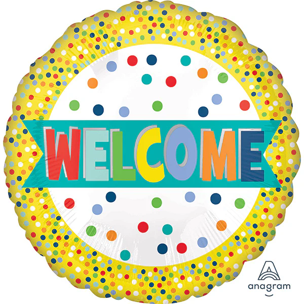 Welcome Lots Of Dots Folija Balon