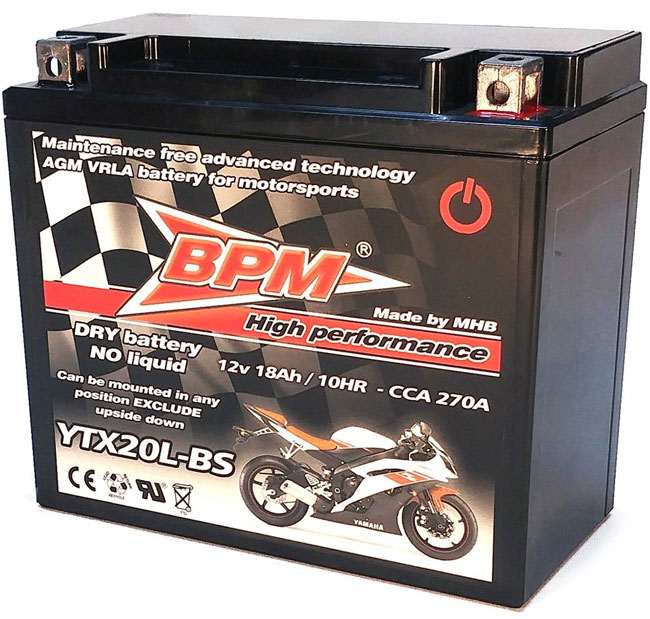 Akumulator za manje SUS motore BPM YTX20L-BS 12V 18Ah