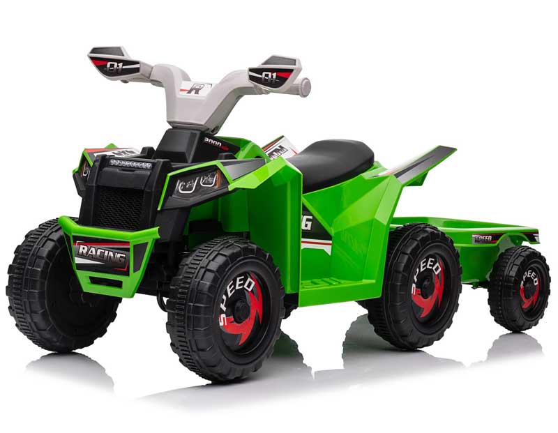 Dečije vozilo na akumulator sa prikolicom ATV Green