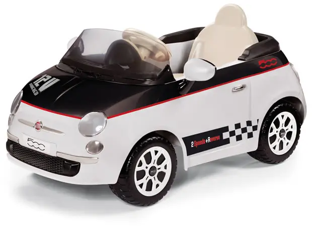 Peg Perego Kabriolet na akumulator Fiat 500 white/black IGOR0065 P75120065