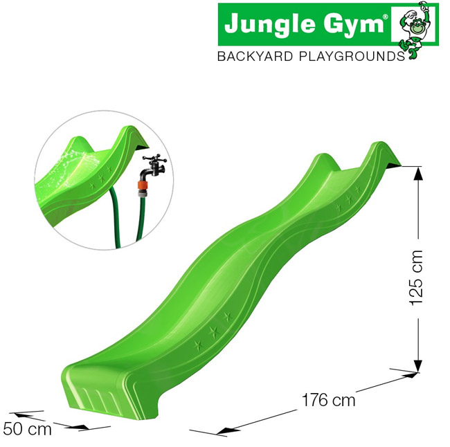 Vodeni Tobogan Spust 2.2 m - Jungle Gym Sa TUV Sertifikatom Green