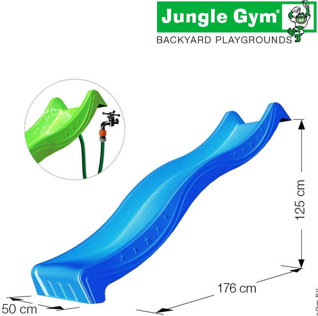 Vodeni Tobogan Spust 2.2 m - Jungle Gym Sa TUV Sertifikatom Blue