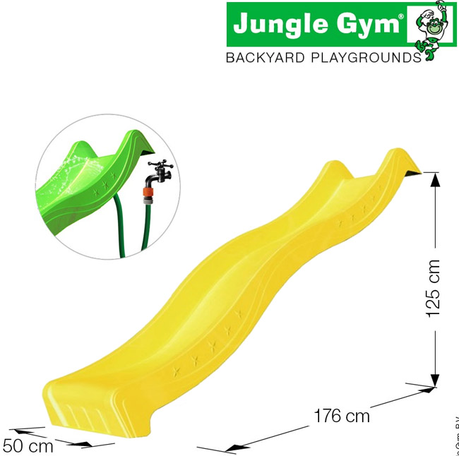 Vodeni Tobogan Spust 2.2 m - Jungle Gym Sa TUV Sertifikatom Yellow