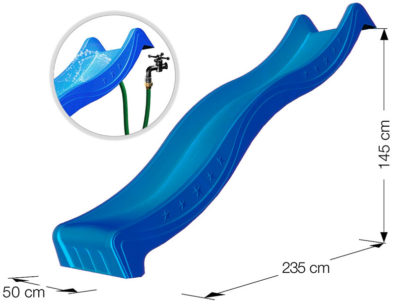 Vodeni Tobogan Spust 2.65 m - Jungle Gym Sa TUV Sertifikatom Blue