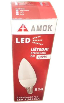 Led sijalica Amok E14 3W 3000K 250 lm
