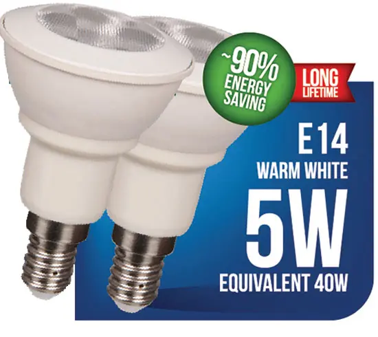 LED Sijalica XLED Spot E14 5W Toplo bela 345Lm 21183 2kom.