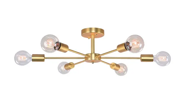 Elmark Roxi plafonska lampa 6XE27 zlatna