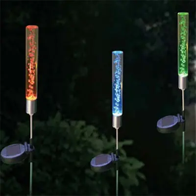 Ubodna solarna lampa sa mehurićima - set 3 komada