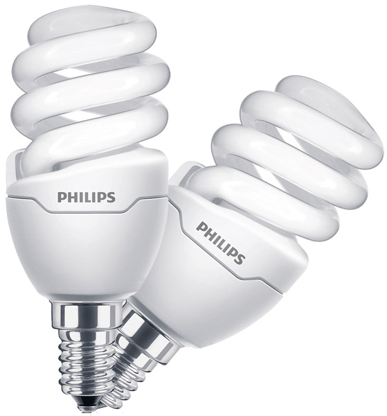 Štedljiva sijalica Philips Tornado T2 Slim 8W E14 WW PS263 2kom.