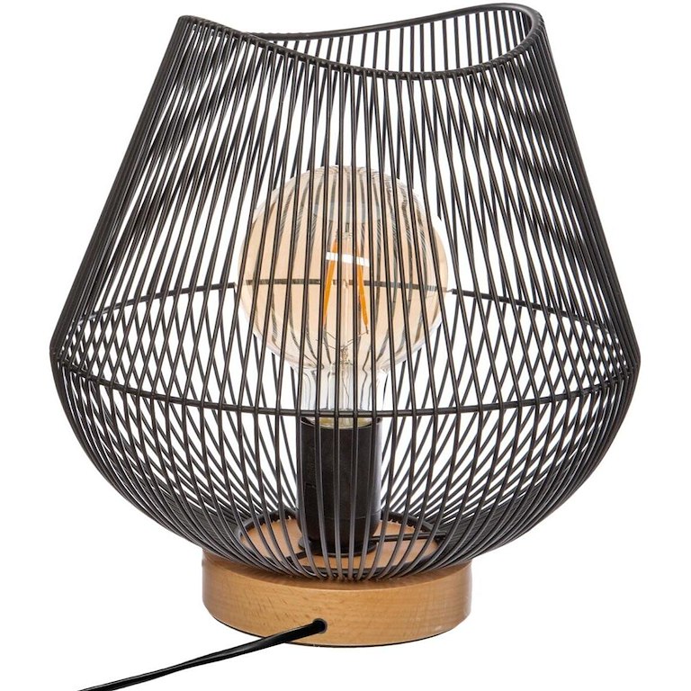 Atmosphera Lampa 26x28cm Metal/drvo Crna
