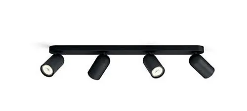 Pongee spot svetiljka crna 4xmax10W