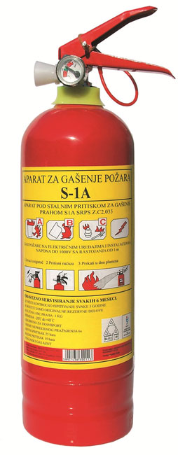 Protivpožarni aparat Autopractic S-1A 1kg