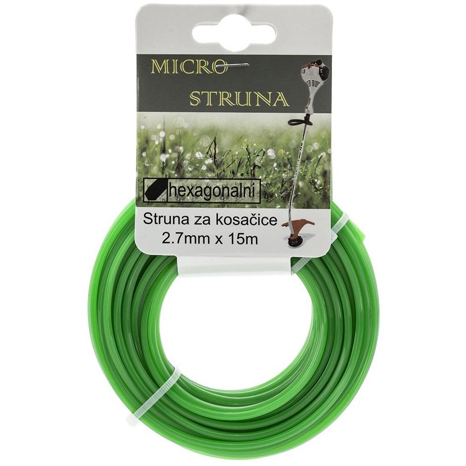 Struna za trimere za travu 2.7mm x 15m Heksagonalni presek