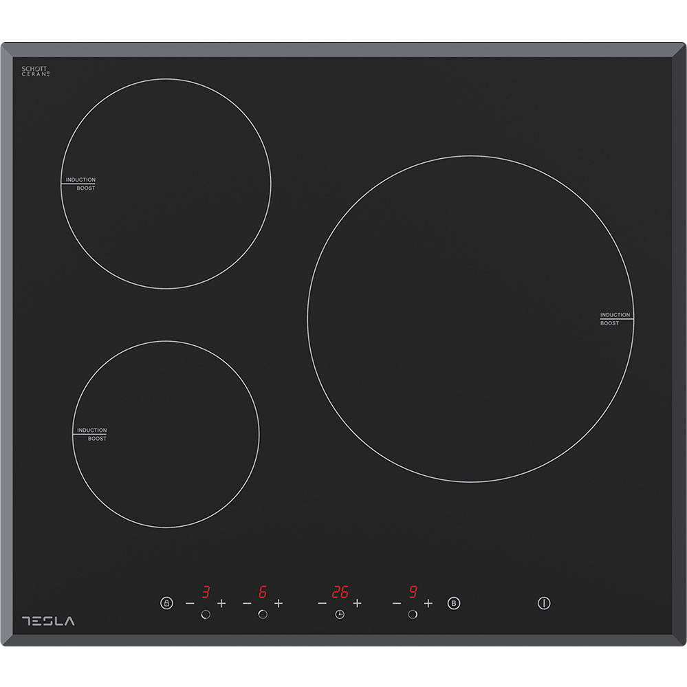 Ugradna indukciona ploča sa tri grejne zone Tesla HI6300MB