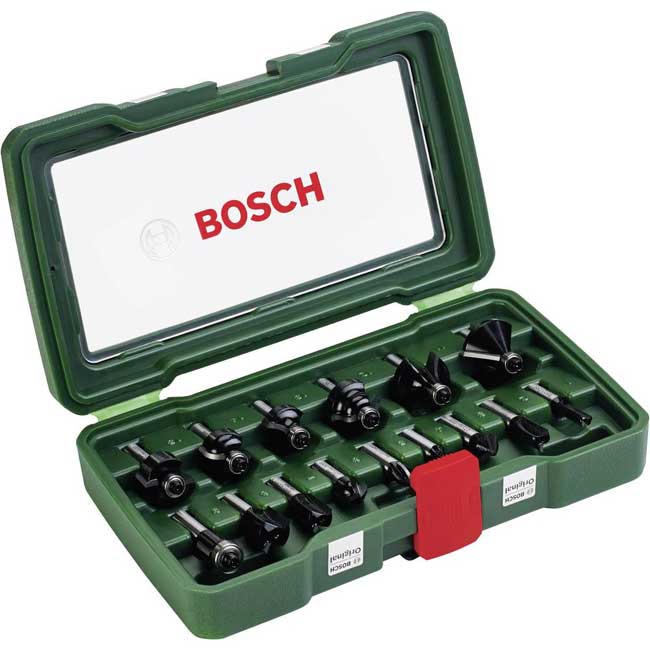 Bosch 15-delni set glodala Prihvat 8mm 2607019469