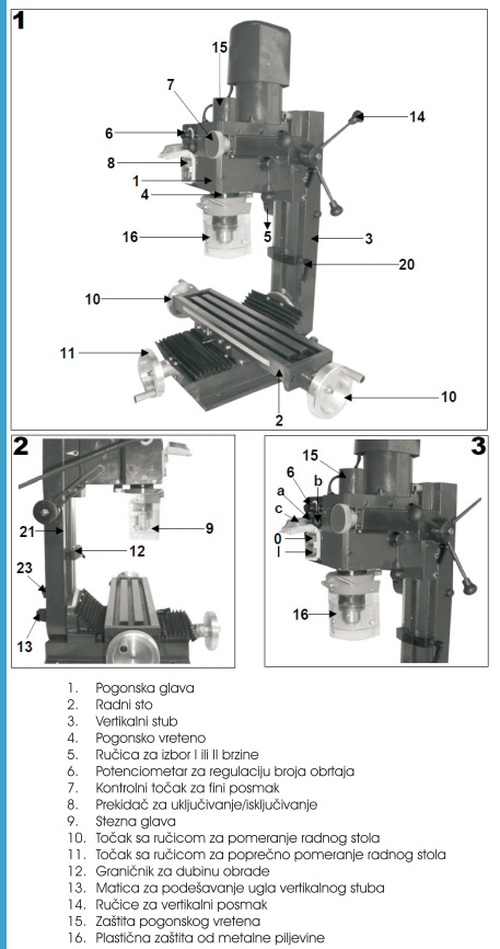 Stacionarna glodalica za metal W-MBF 300 74950030