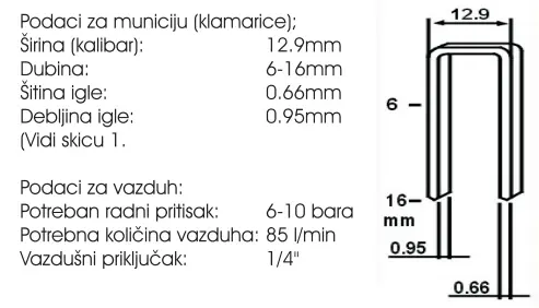 Pneumatska heftalica 80/16 75708016