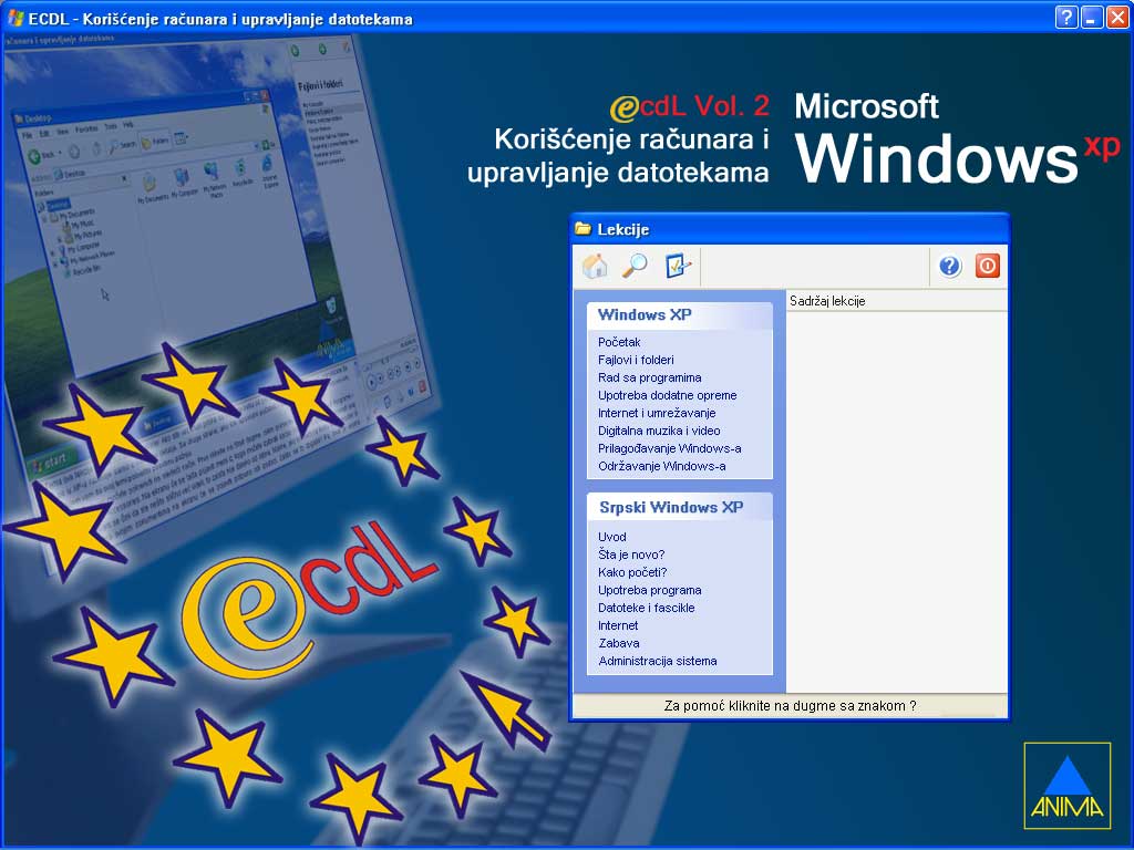 ECDL modul 2: Windows XP (korišćenje računara i upravljanje datotekama) - multimedijalni kurs