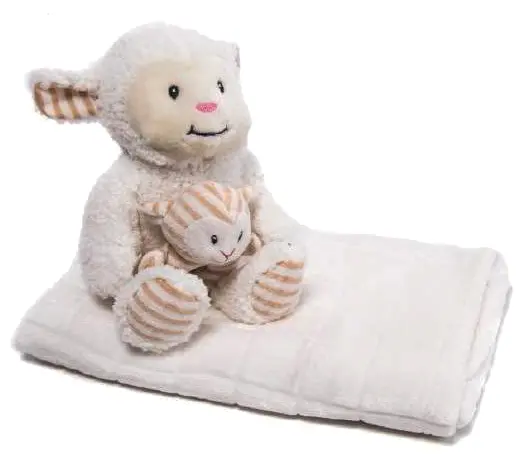 KIKKA BOO Gift SET Ćebence za bebe i igračka SHEEP Ivory 31103020039