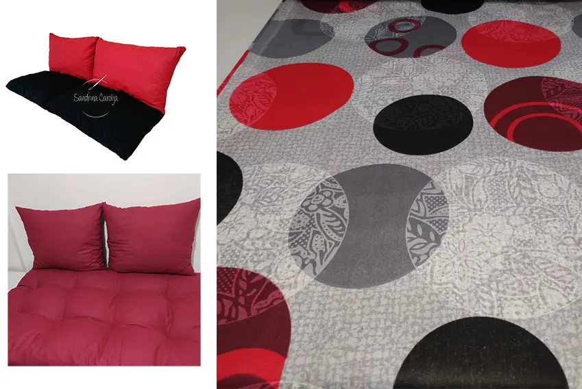 Jastuci za garniture od paleta - 130 x 50 x 50 cm - Dotty Red