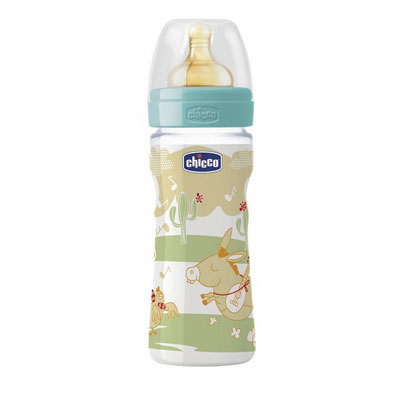 Chicco plastična flašica sa kaučuk cuclom Well-Being 250ml 2m+ 00070704000000
