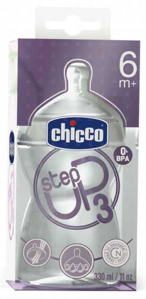 Chicco plastična flašica sa silikonskom cuclom StepUp 330ml 6m+ 600720