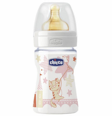 Chicco plastična flašica sa kaučuk cuclom Well-Being 150ml 0m+ 70700